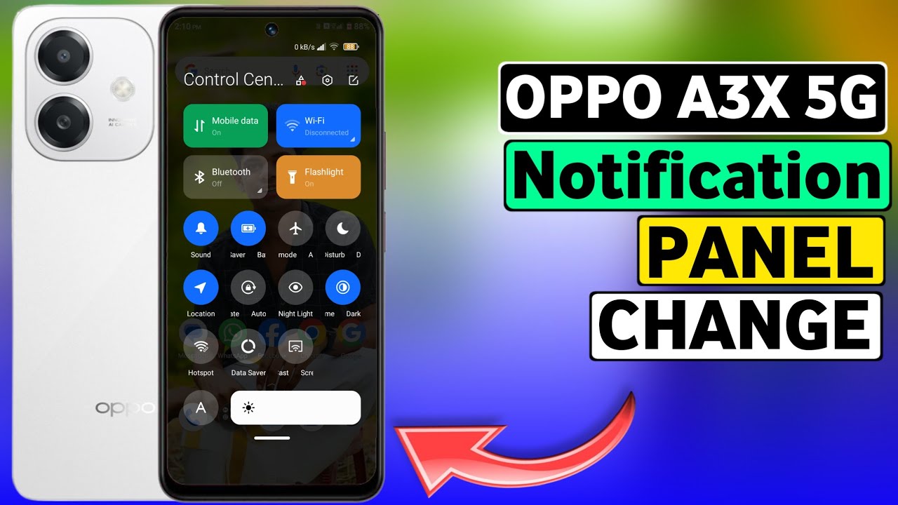 Oppo A3X 5G Notification Panel Change |Notification Panel Change In ...