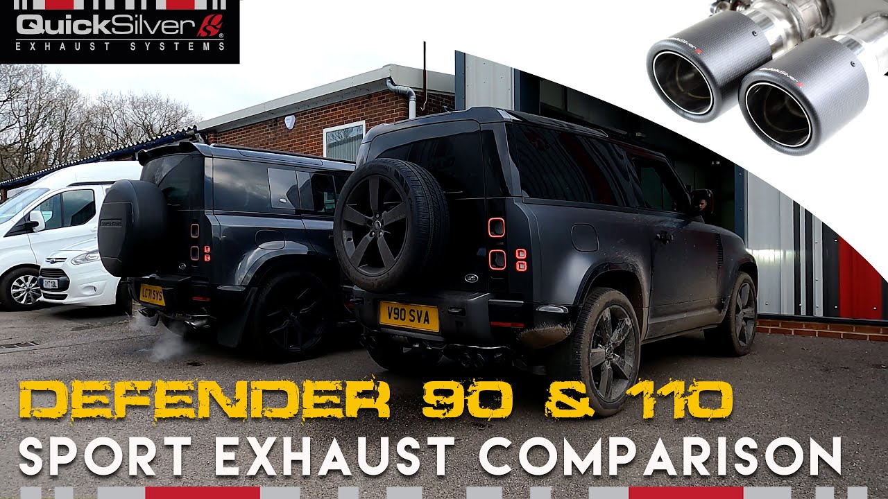 New Defender 90 and 110 Exhaust Sound Comparison - YouTube