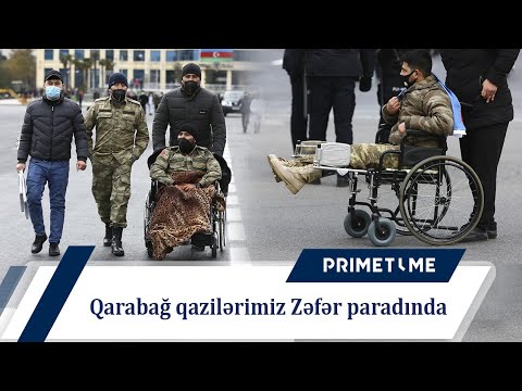 Qarabağ qazilərimiz Zəfər paradında