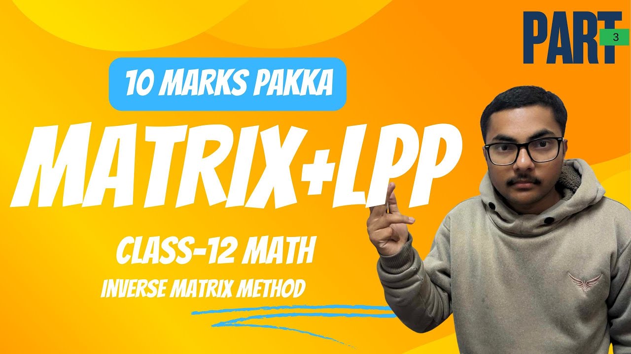 Inverse Matrix method|| matrix|| class 12 Mathematics|| learn with Subodh||part 3 - YouTube