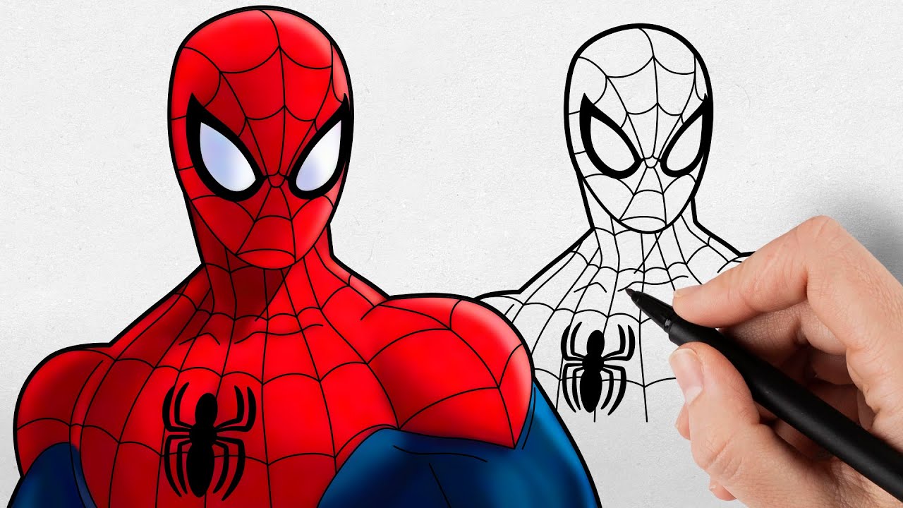 How to Draw Spider-Man | Step by Step - YouTube