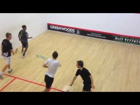 Pro Squash Players Playing Doubles - YouTube