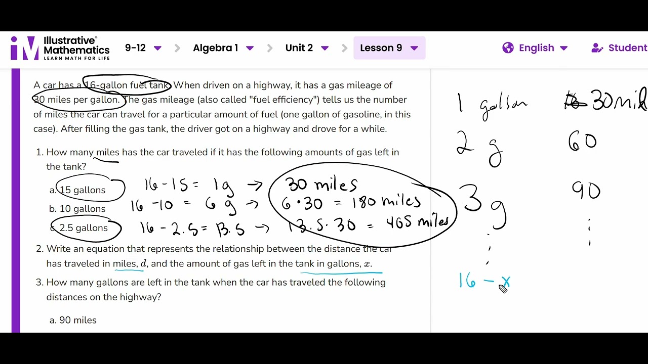 Illustrative Mathematics Algebra 1, Unit 2, Lesson 9, Part 1 EXPLAINED ...