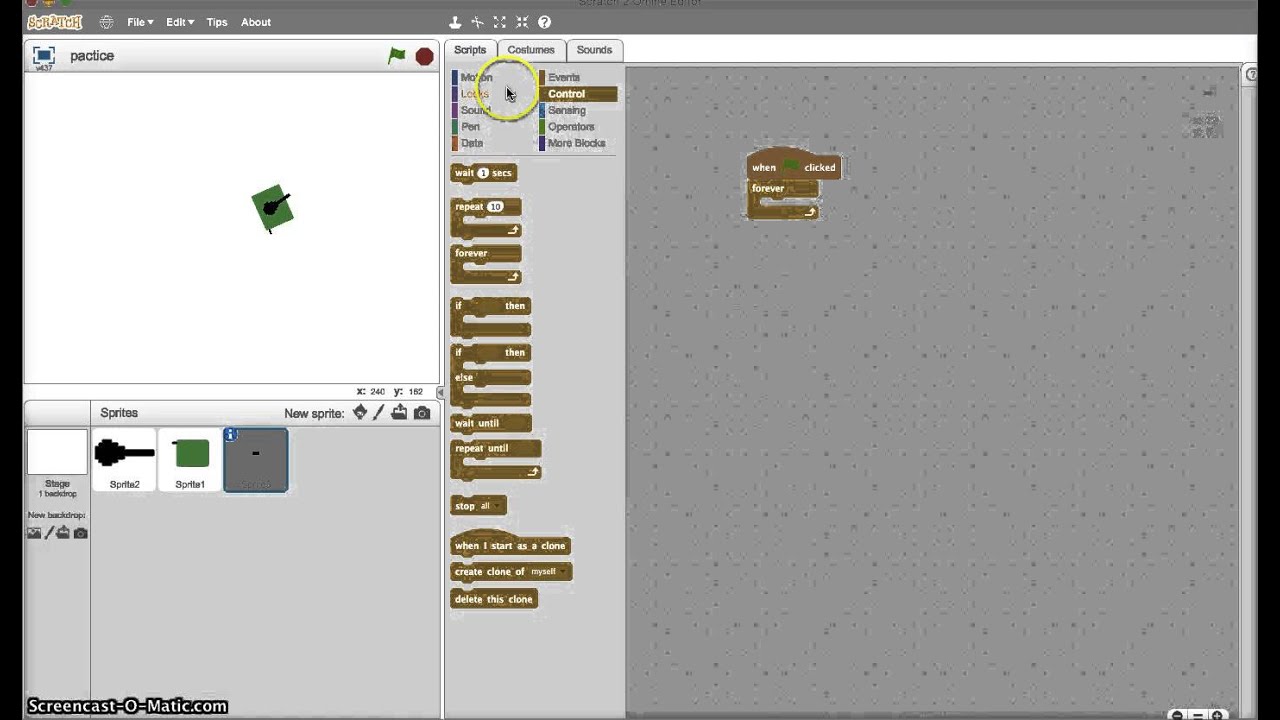 Scratch Basics: How to make a tank fire and drive - YouTube
