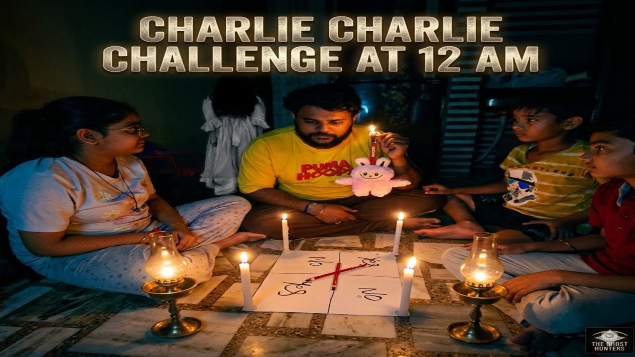 Charlie Charlie challenge at 12 AM | ghost game - YouTube