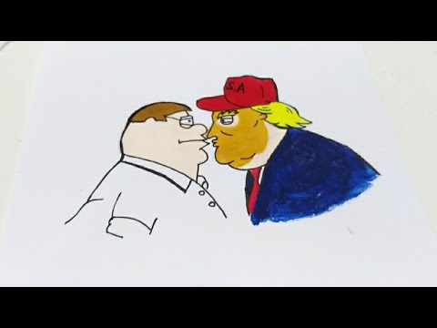 Draw Peter Griffin Family Guy VS Donald Trump ( Menggambar kartun ...