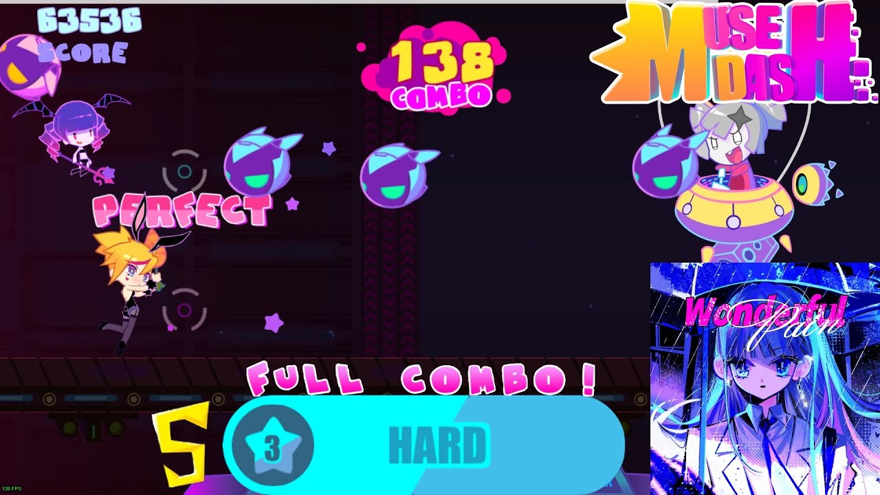 Muse Dash | Wonderful Pain | Hard 3★ | All Perfect - YouTube