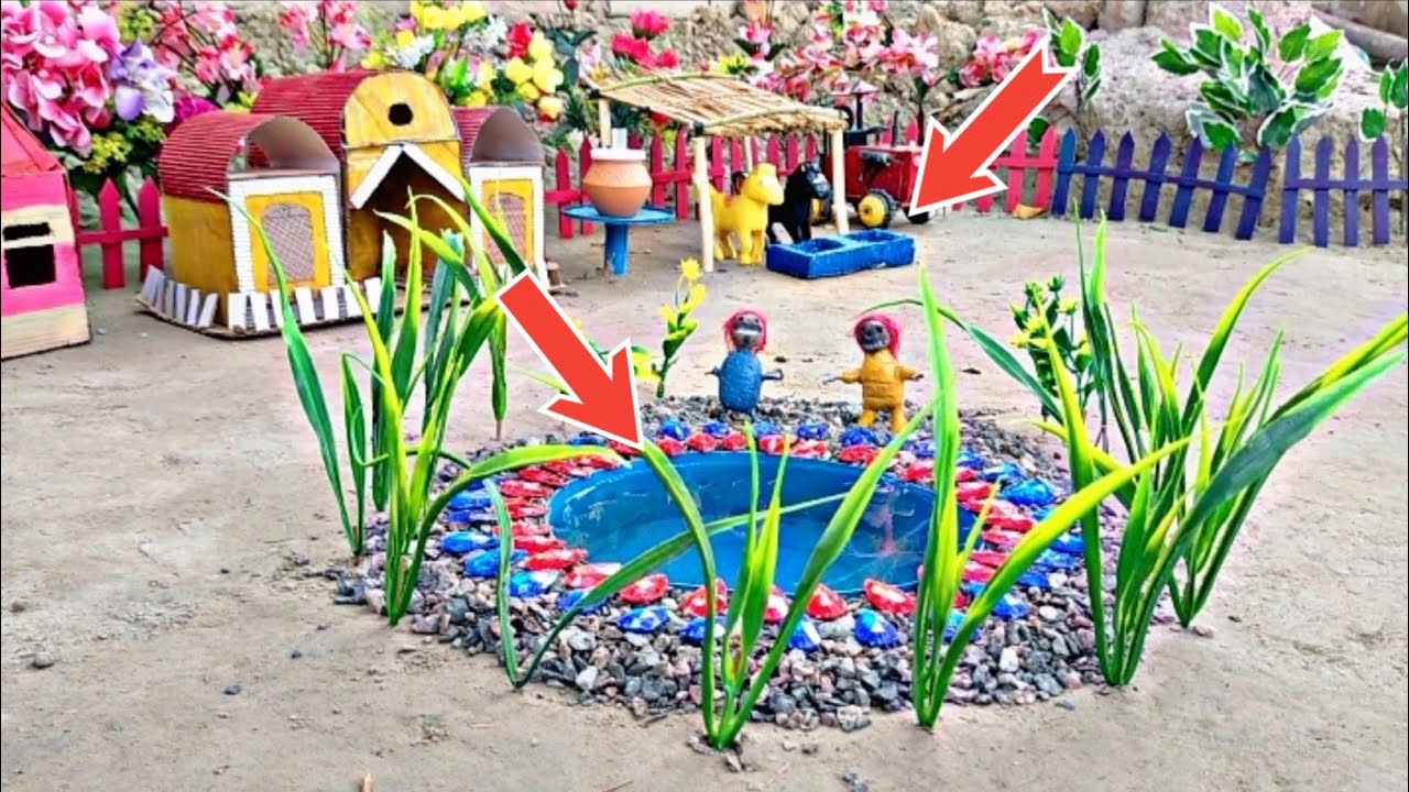 diy mini new experiment pond |mini water tank || diy मिनी नया प्रयोग ...