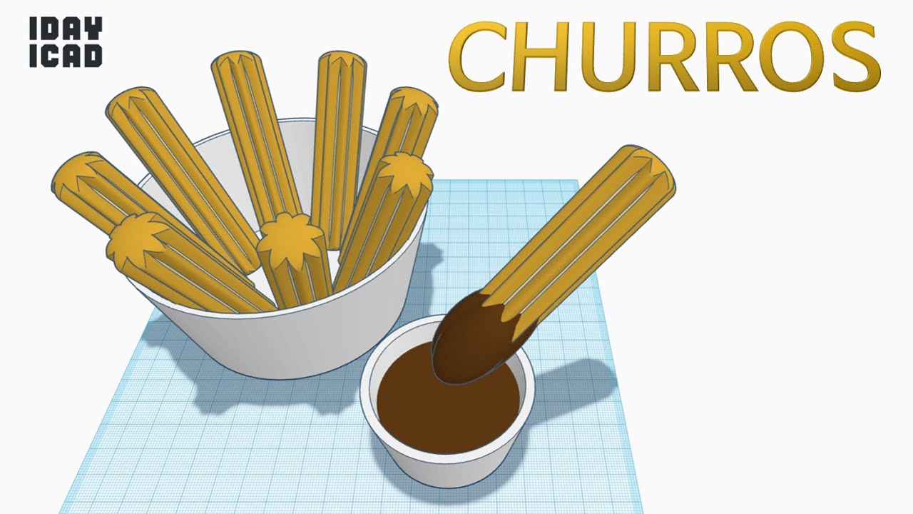 [1DAY_1CAD] CHURROS (Tinkercad : Design / Project / Education) - YouTube