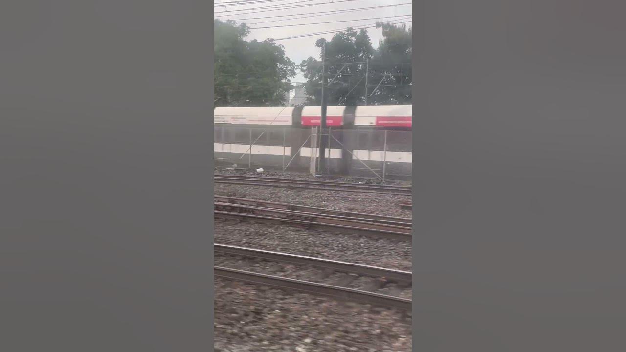 Passing NJT light rail at Hoboken - YouTube