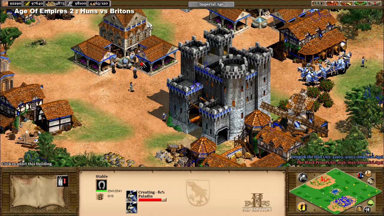 Age of Empires 2 : Huns vs Britons - YouTube