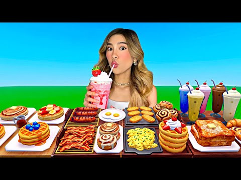 ROBLOX BREAKFAST MUKBANG vs IN REAL LIFE ASMR!