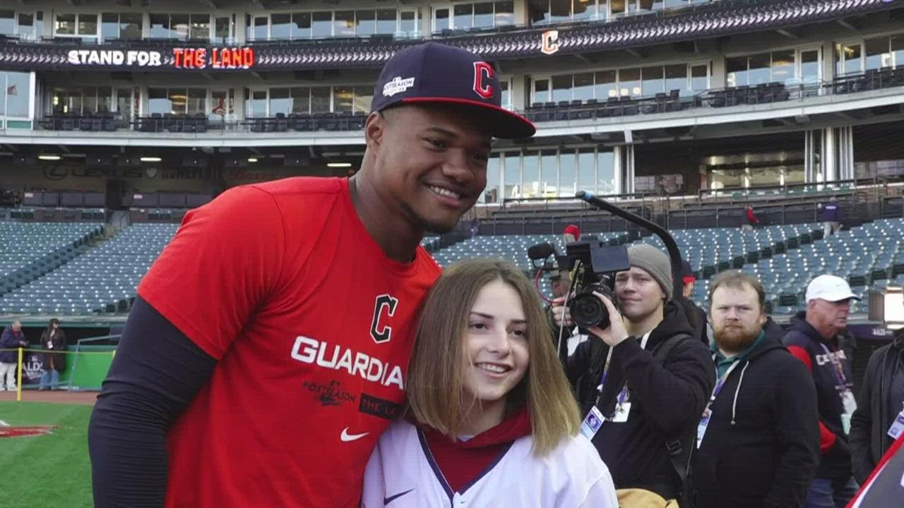 Megan Forshey meets Cleveland Guardians outfielder Oscar Gonzalez ...