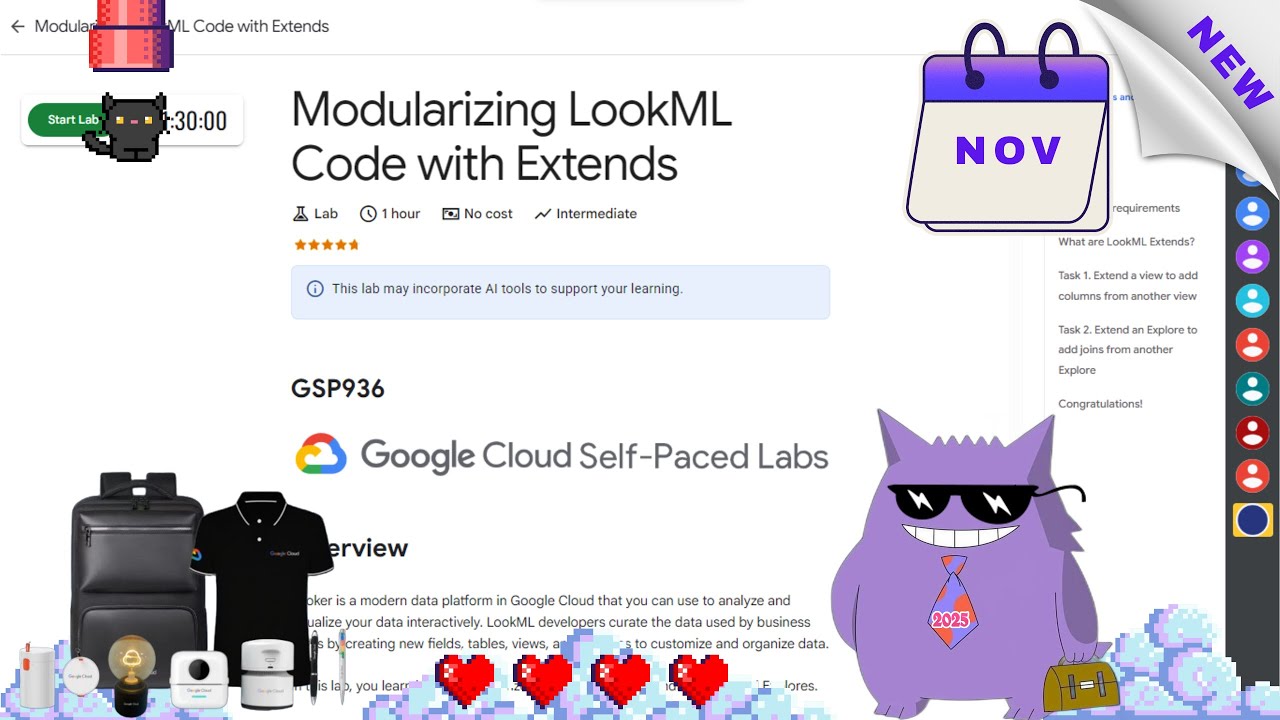 Modularizing LookML Code with Extends #2025 | #GSP936 |#qwiklabs |# ...