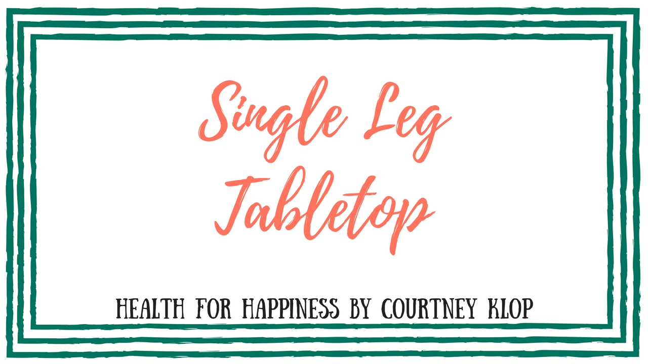 Single Leg Tabletop - YouTube