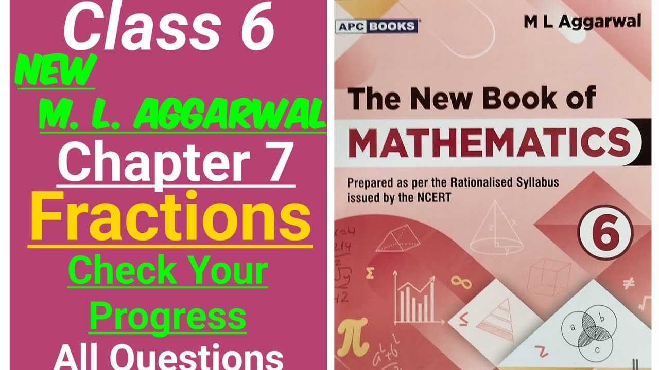 ml aggarwal class 6th maths chapter 7 (Fractions) Check Your Progress ...
