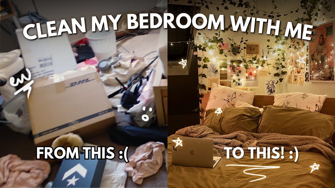 CLEAN MY BEDROOM WITH ME...again 🧽🫧|| room cleaning motivation ...