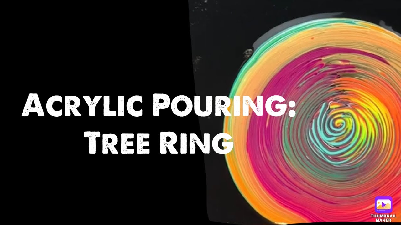 (35) Acrylic Pouring Tree Ring Pour with a Turner ⭐️ Double Split Cup ...