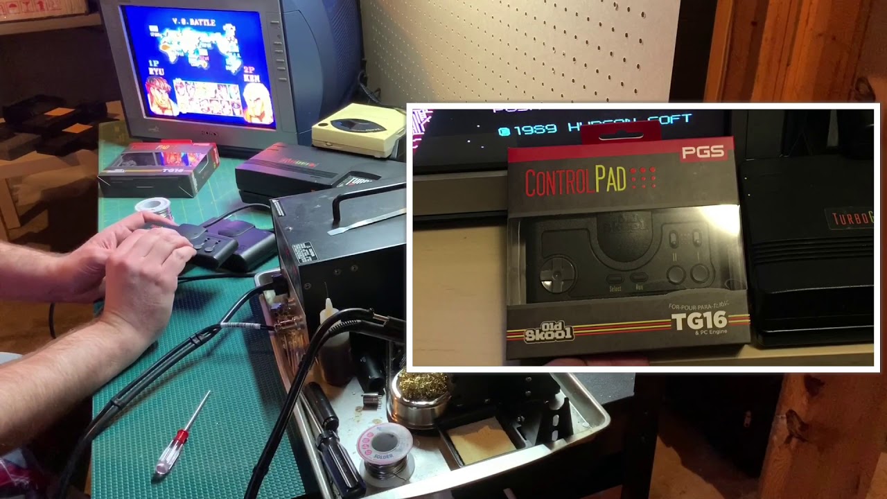 TG16 TurboTap fix + Old Skool gamepad unboxing 1st impressions PCE Duo ...