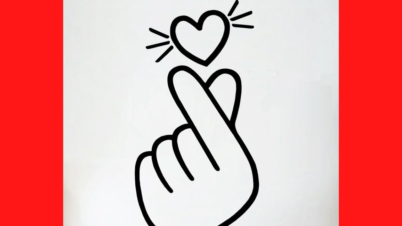 CÓMO DIBUJAR UN CORAZÓN COREANO TUMBLR - YouTube