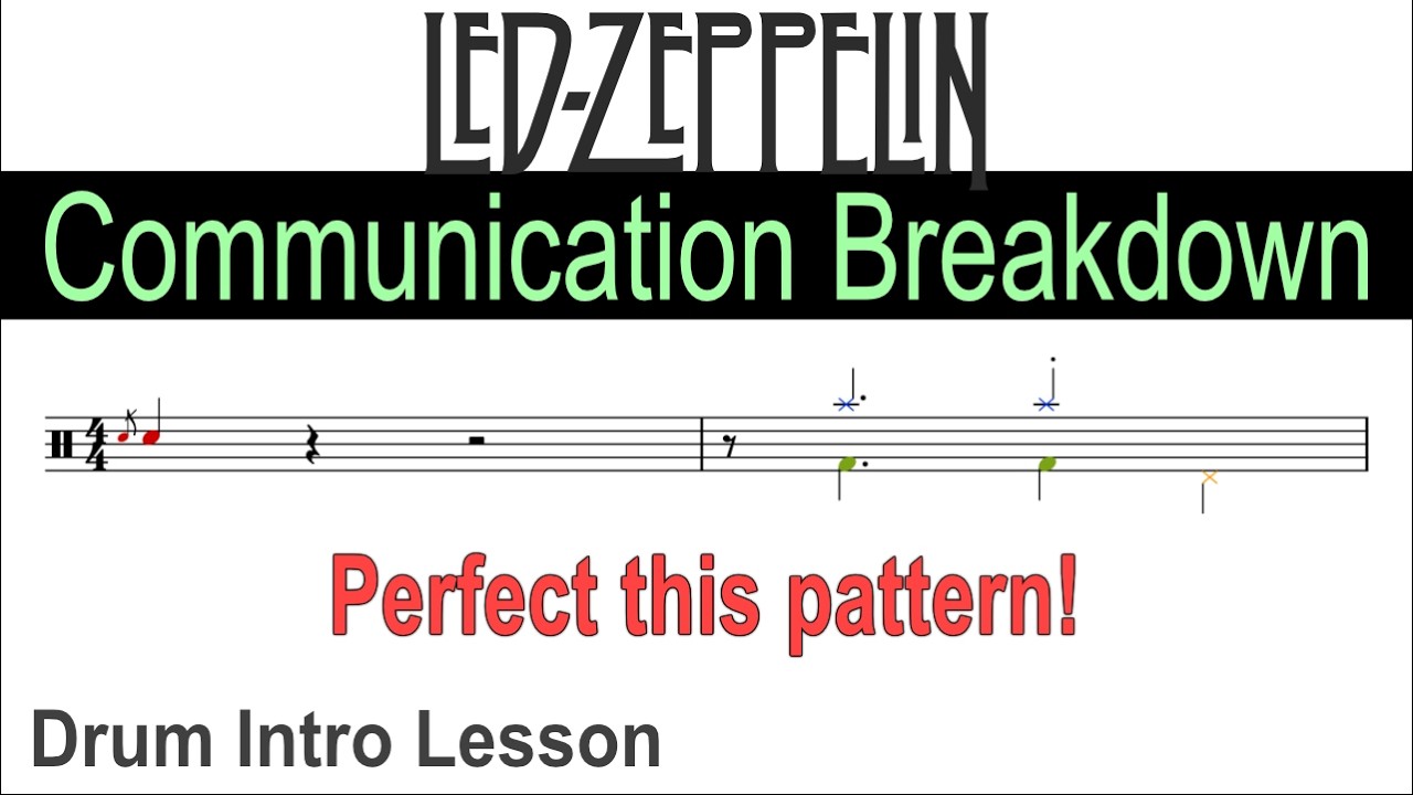 Drum Intro Lesson | Communication Breakdown - YouTube