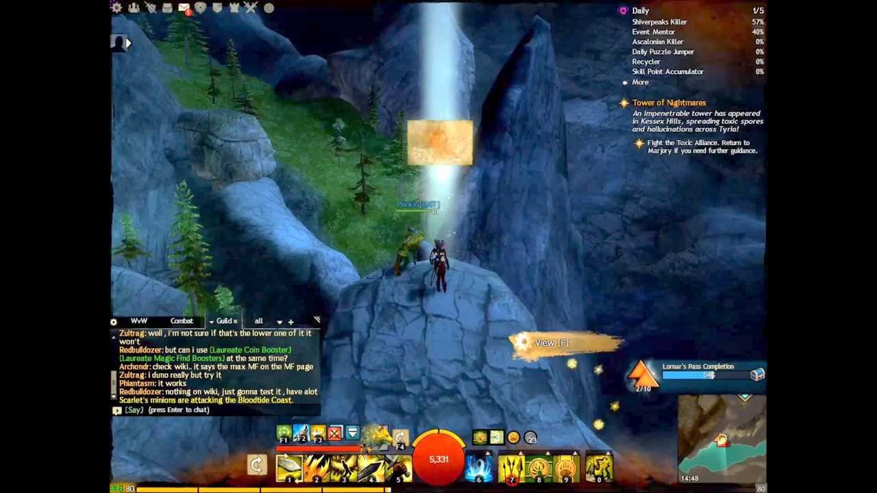 Guild Wars 2 - Demon's Maw vista, Lornar's Pass - YouTube