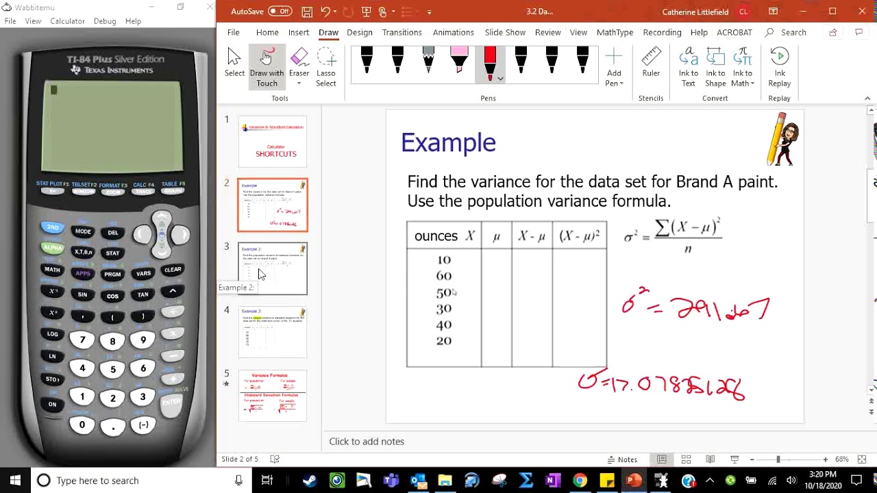 shortcuts on variance and standard deviation - YouTube