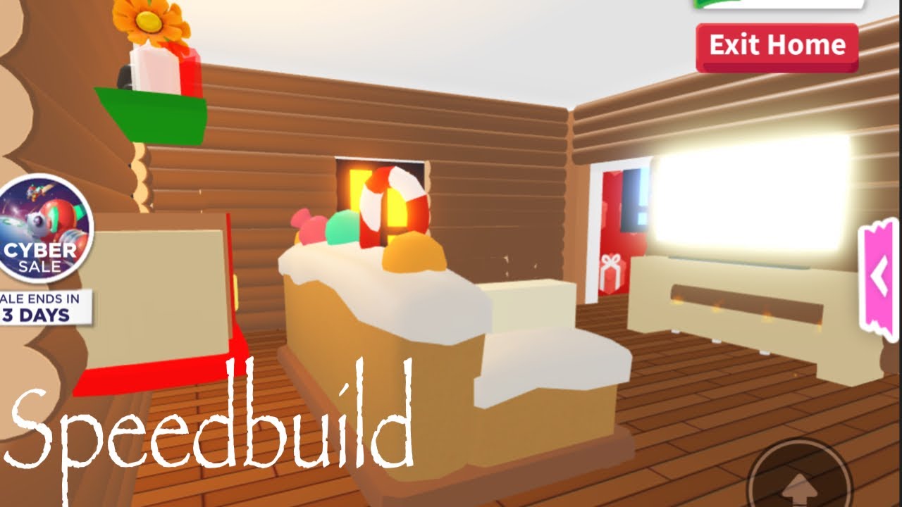 Christmas Log Cabin Speedbuild || Adopt Me || Chubby Potato Playz - YouTube