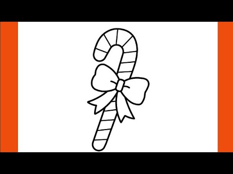 How To Draw Candy Cane - YouTube
