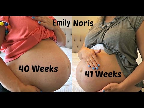Pregnant Belly Shots of Emily Noris (Edited) Her Bump at 40 and 41 Weeks of Pregnancy