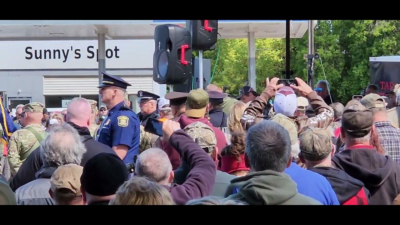 Ted Nugent at the Fred Bear statue dedication in Grayling - YouTube