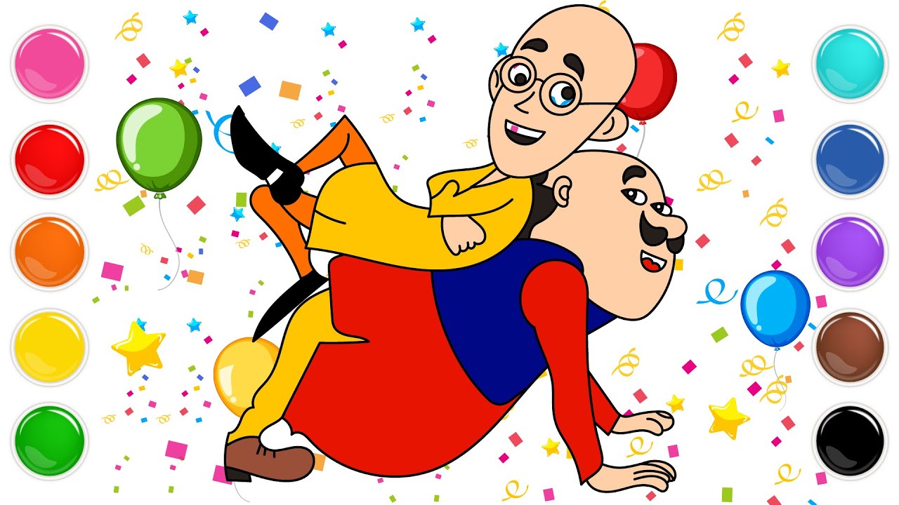 How To draw Motu & patlu | Step By Step Motu & patlu Draw & Color ...