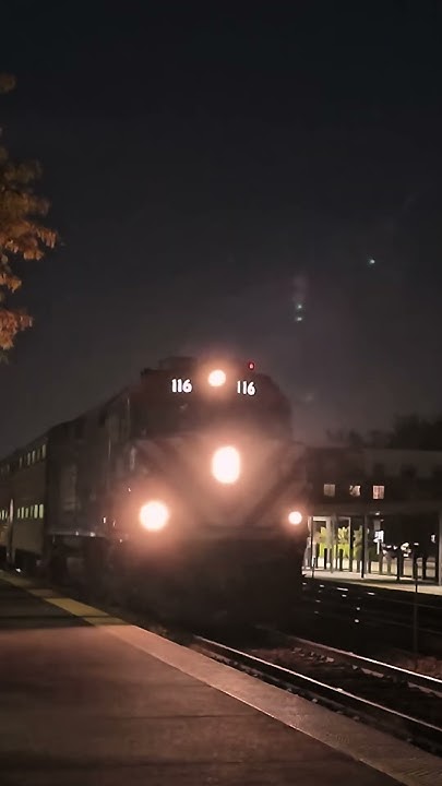 Closeup of Metra's Locomotive Lighting: Headlight, Mars Light, Ditch Lights, Rotating Beacon on ...