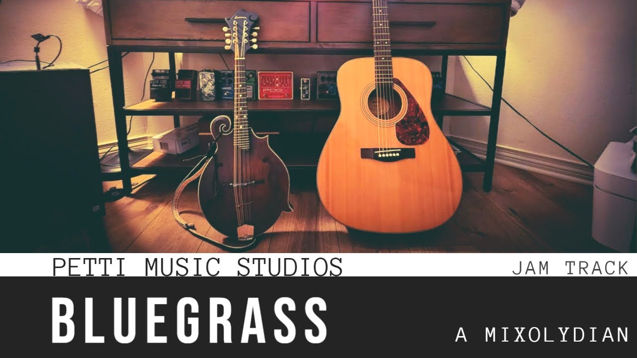 Squirrely Bluegrass Backing Track in A Mixolydian - YouTube