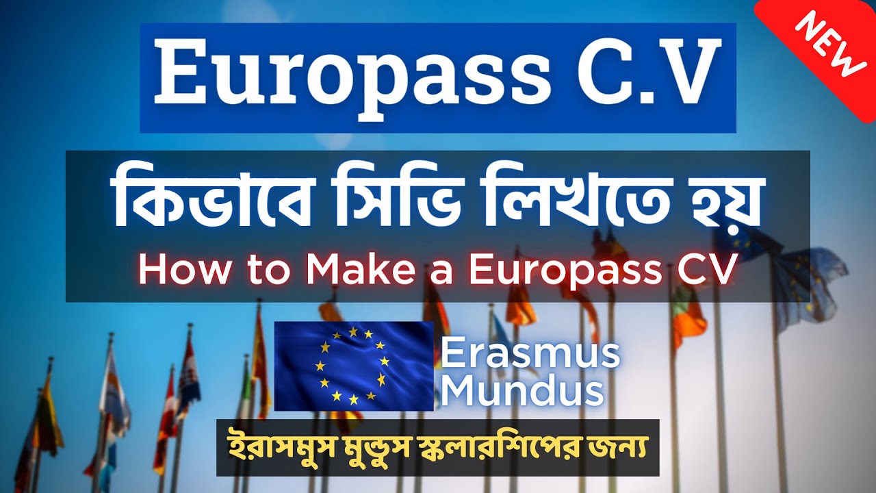 How to make a Europass CV | CV tutorial for Erasmus Mundus Scholarship ...