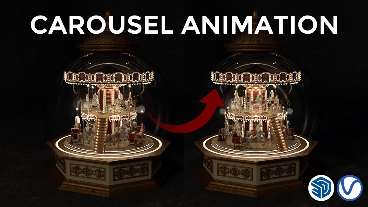 STEP BY STEP CAROUSEL ANIMATION TUTORIAL || SKETCHUP & VRAY - YouTube