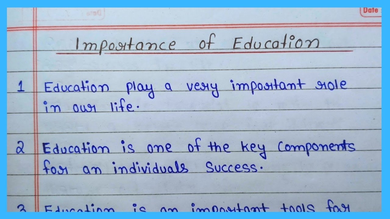 15 Lines On Importance Of Education In English||Why Education Is ...