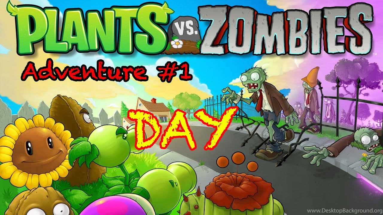 Plants vs. Zombies 1 - Gameplay Walkthrough Part 1 - ADVENTURE 1 DAY ...