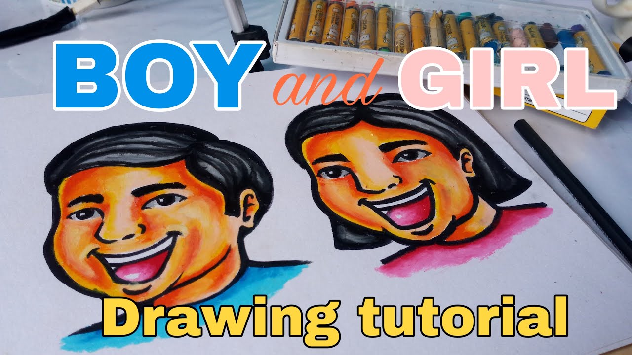 Easy BOY and GIRL Drawing Tutorial | ArtisticaLee - YouTube