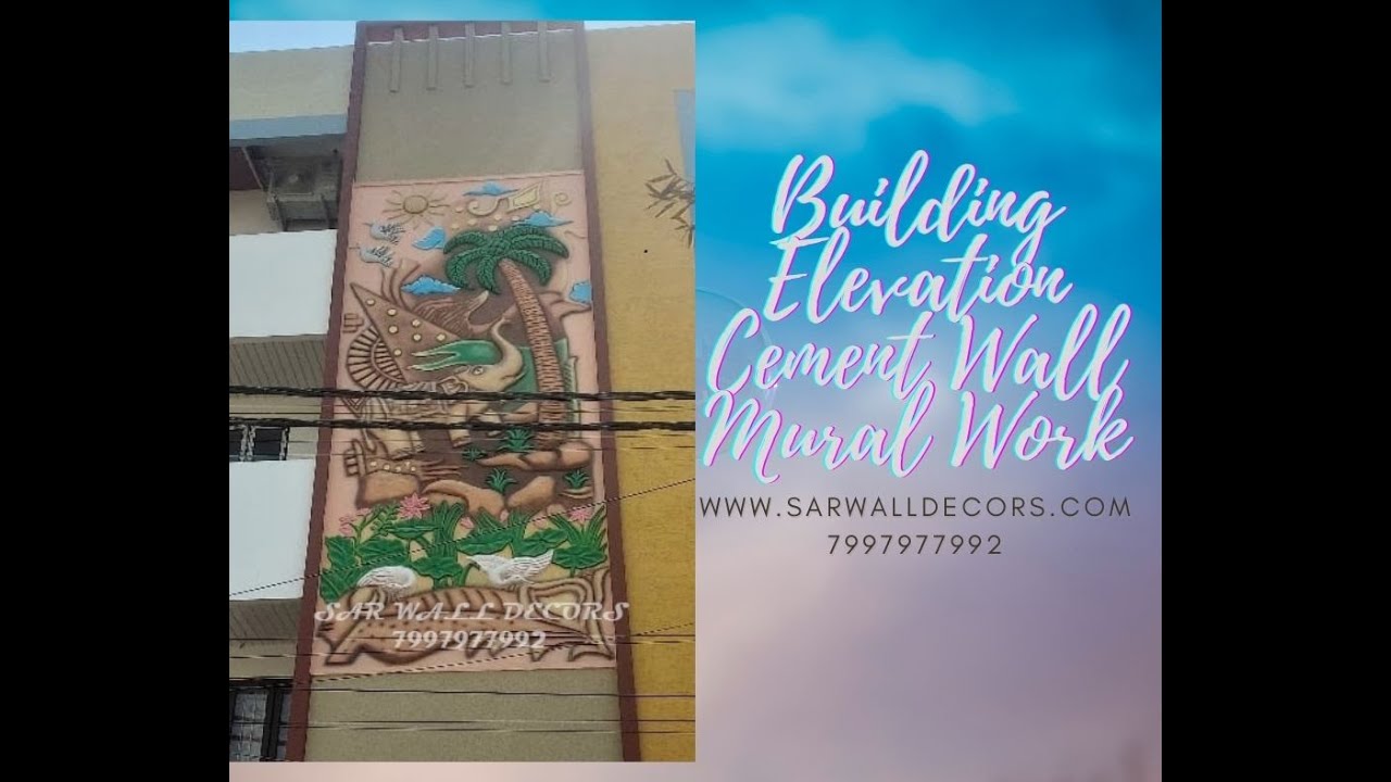 Building Elevation Cement Wall Mural Work - YouTube