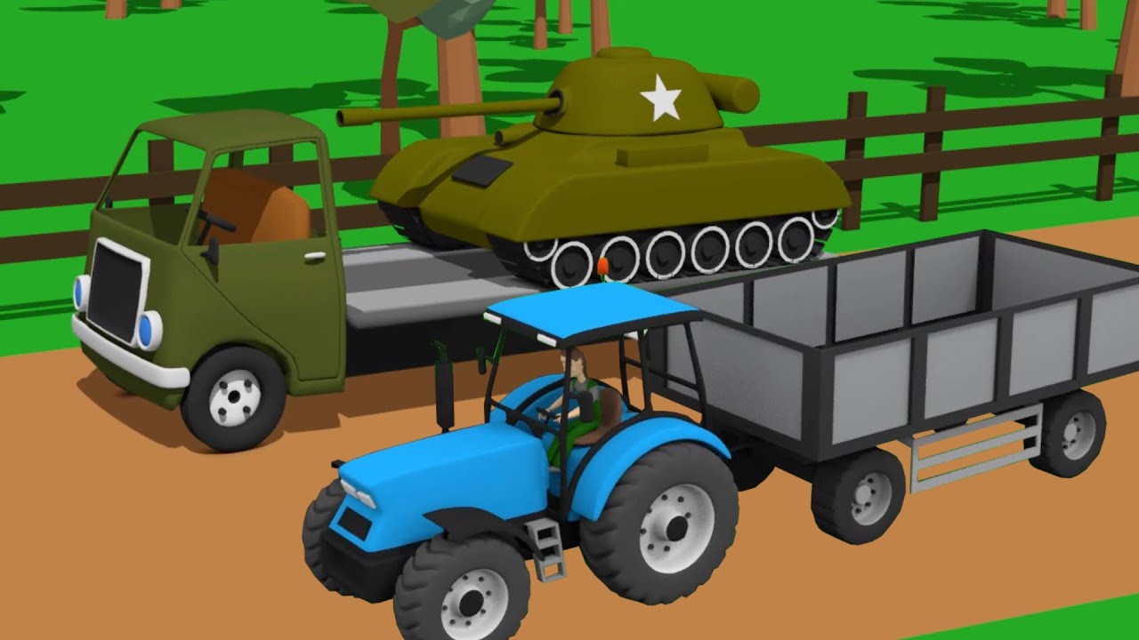 Military Vehicles and Colorful Tractors - Construction and Uses That is ...
