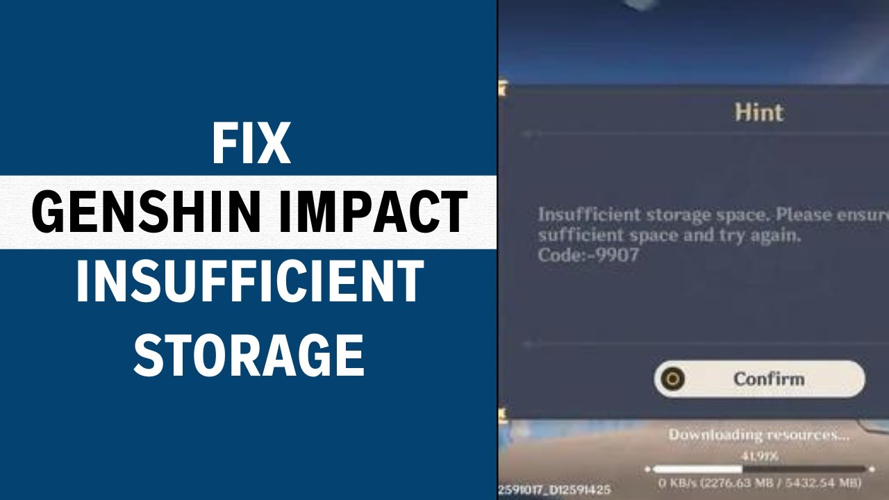 How To Fix Genshin Impact Insufficient Storage On PC / Laptop (Quick ...
