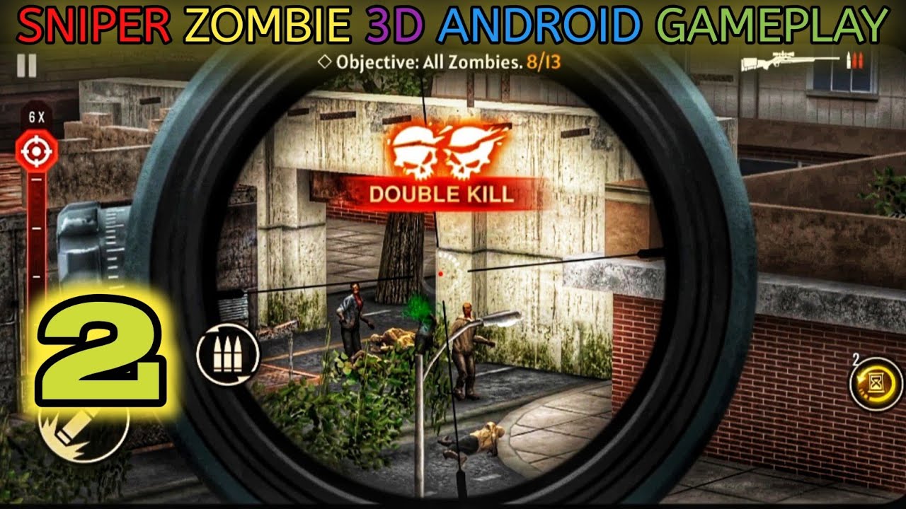 Sniper Zombie 3D Gameplay with Android phone | Zombie shooting games ...