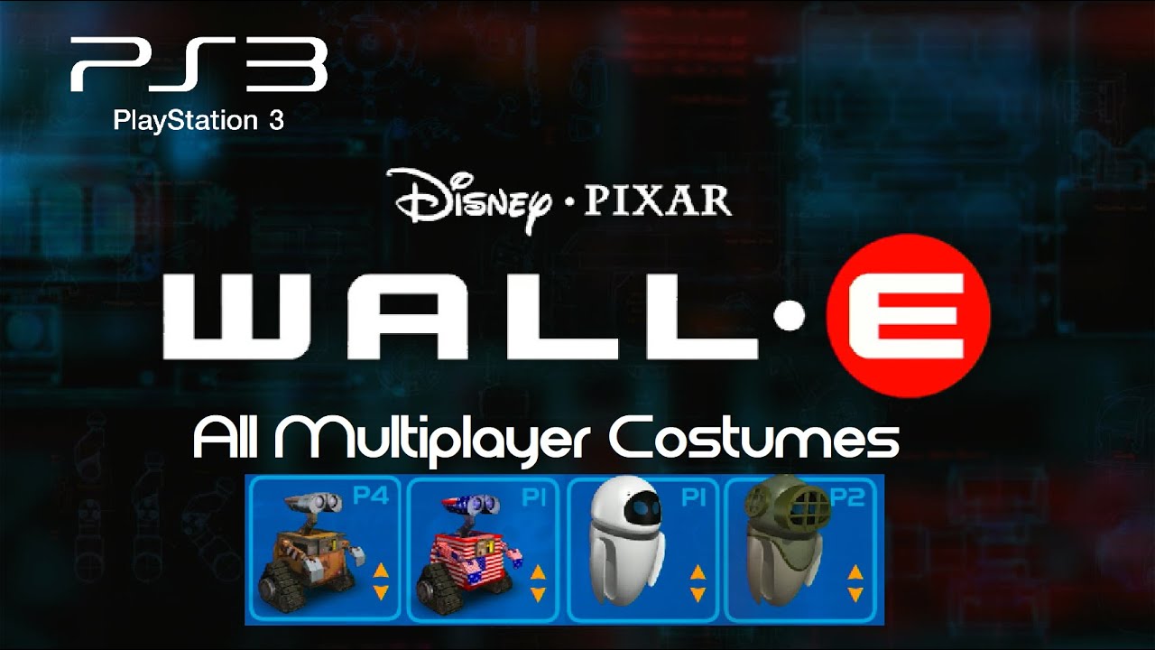WALL·E: The Video Game (PS3/Wii/360) - All Multiplayer Costumes - YouTube