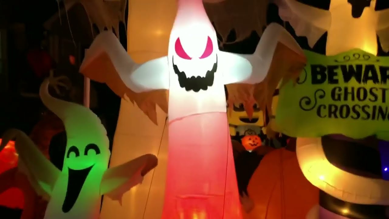 HolidayHouse Reviews: Ghost with red light 10 foot Halloween inflatable ...
