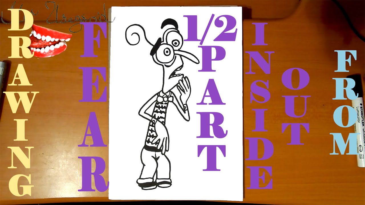 How to Draw FEAR from Inside Out Step by Step Easy for beginners ...