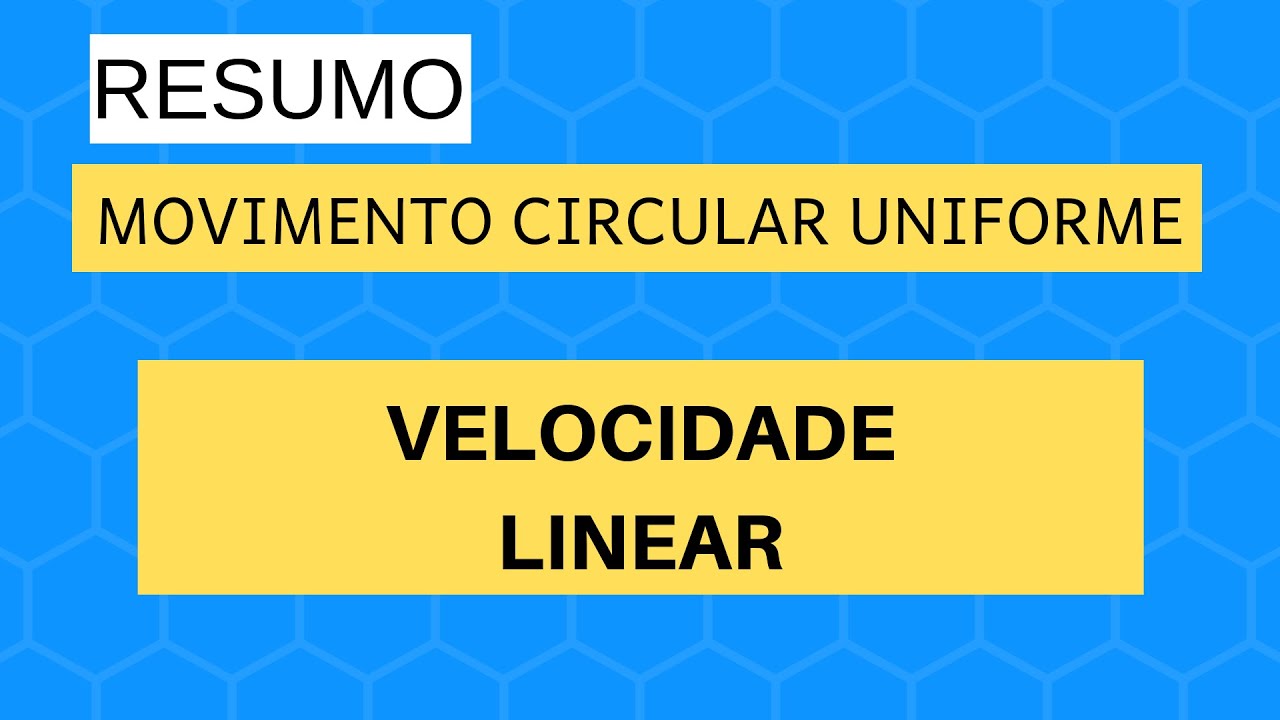 RESUMO - MCU - VELOCIDADE LINEAR NO MCU - YouTube