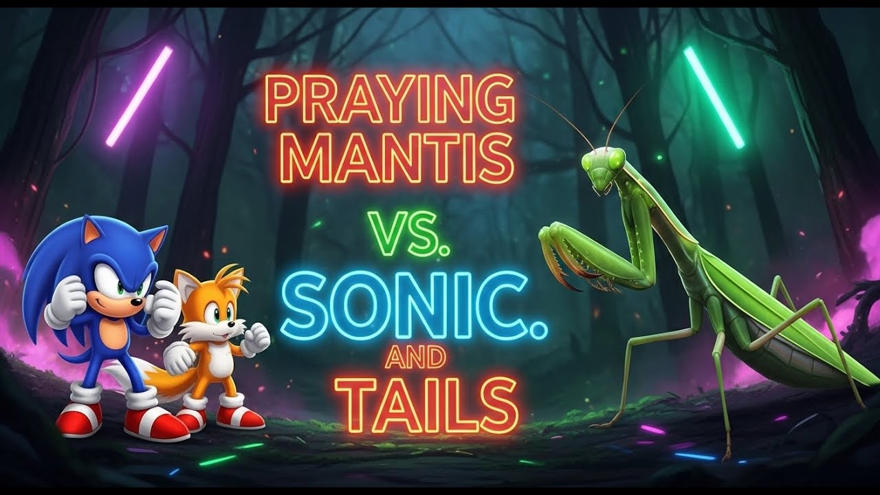Praying Mantis vs Sonic and Tails 🪳⚡ Epic Action and Speed Battle ...