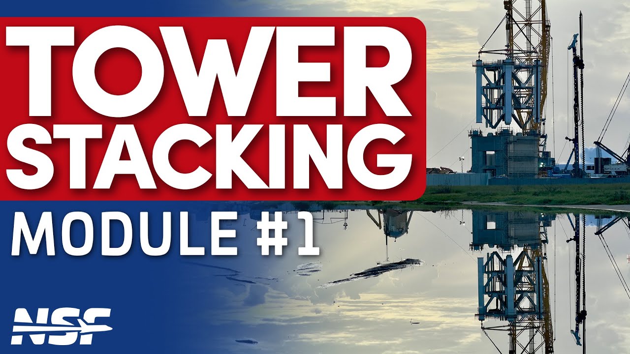 SpaceX Stacks First Tower Module for the Second Launch Tower in ...