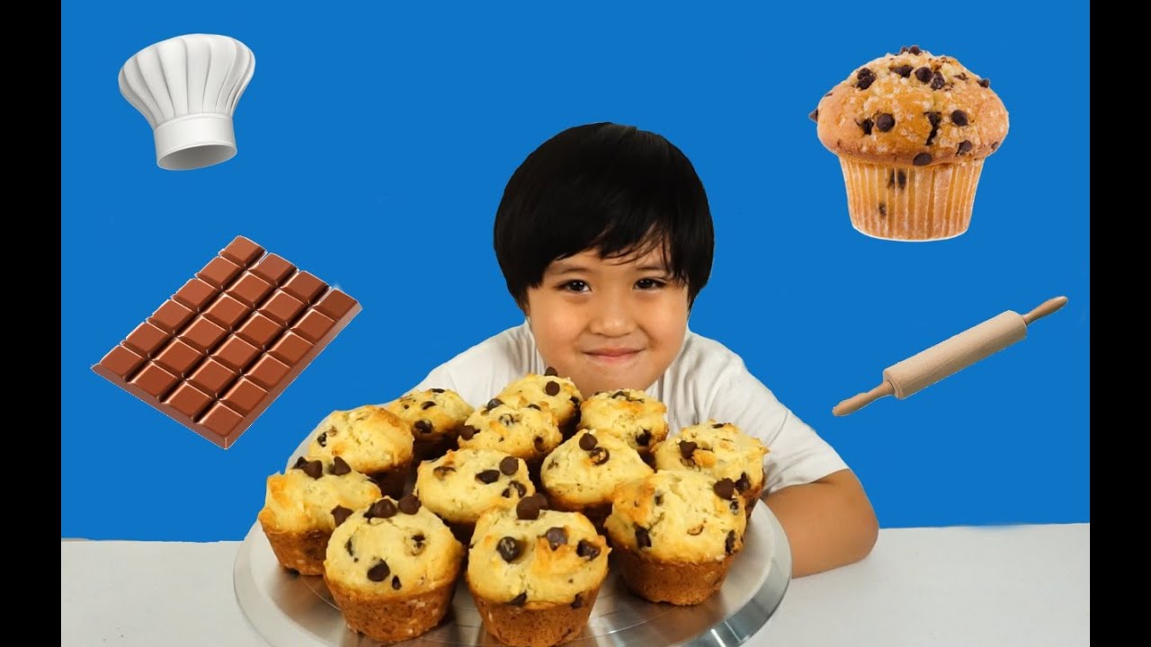 Easy Chocolate Chip Muffins By Little Red Chef - YouTube